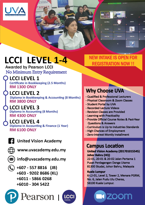 United Vision Academy - College Johor Bahru (JB) | HRDF Trainer :: ACCA Course | LCCI Course ...